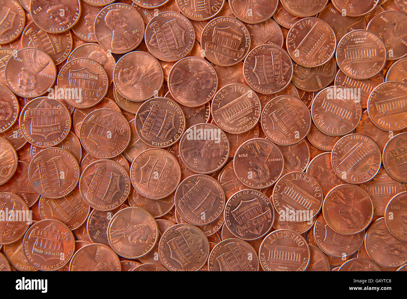 Huge pile of the US coins Stock Photo - Alamy
