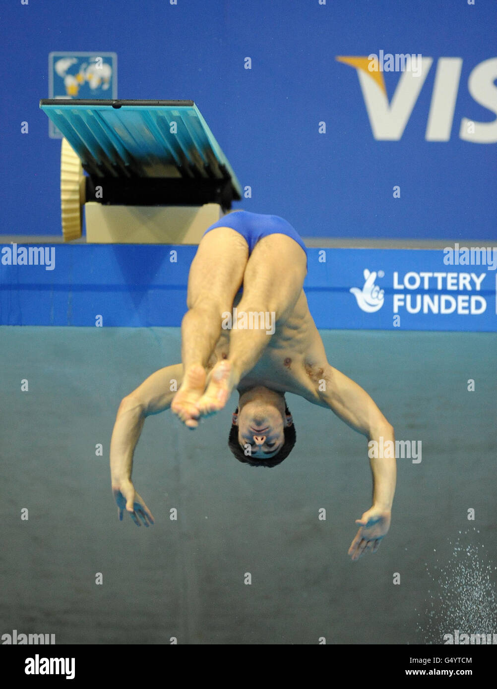 Great Britain's Christopher Mears in action in the Men's 3m Springboard ...