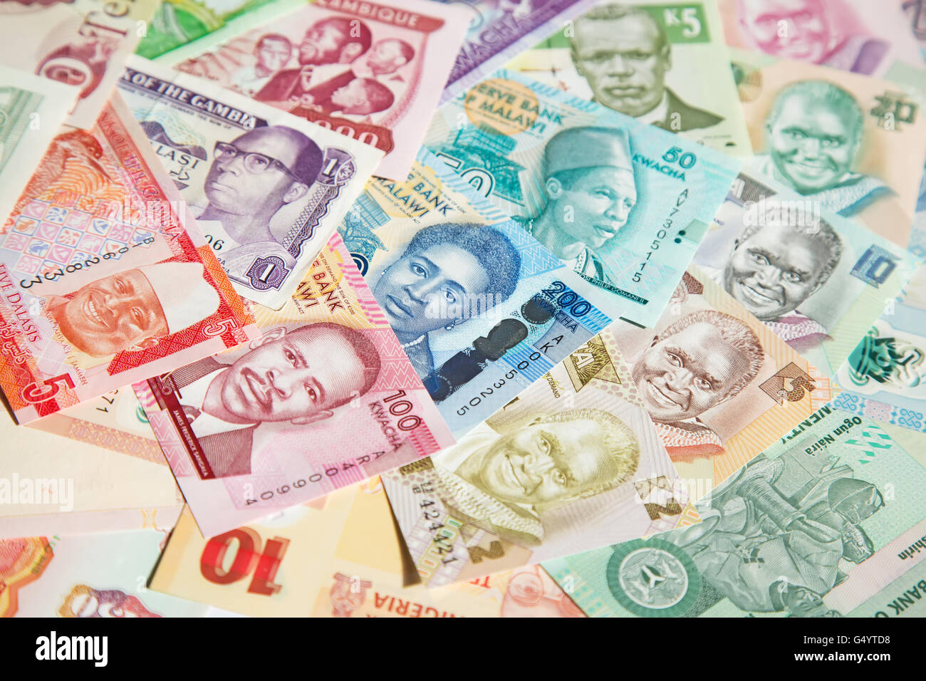 Variety of the African banknotes Stock Photo - Alamy