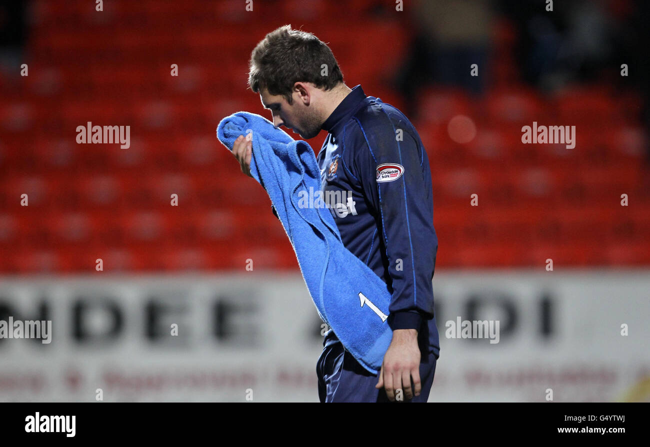 Kilmarnock's Cameron Bell reacts after losing during the Clydesdale ...