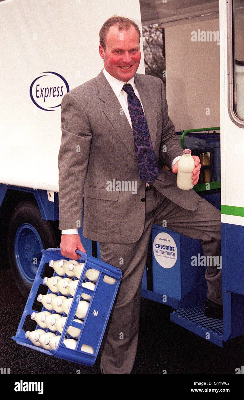Milkman Tony Fowler Stock Photo - Alamy