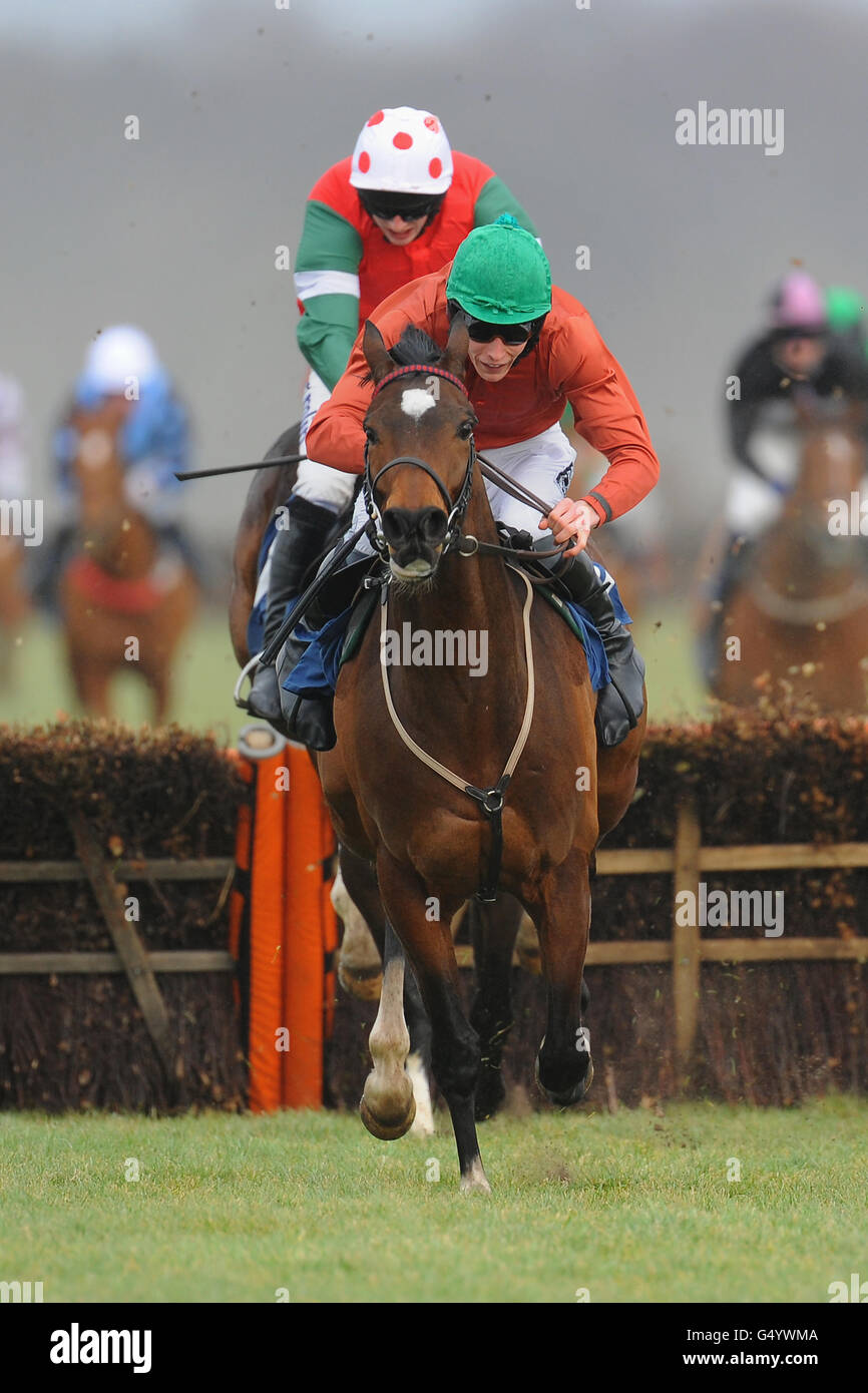 Horse racing national hunt raceday doncaster racecourse hi-res stock ...