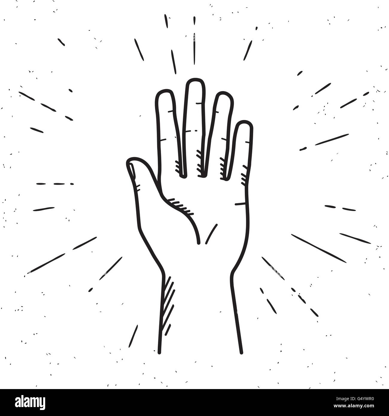 High Five Hand Vector