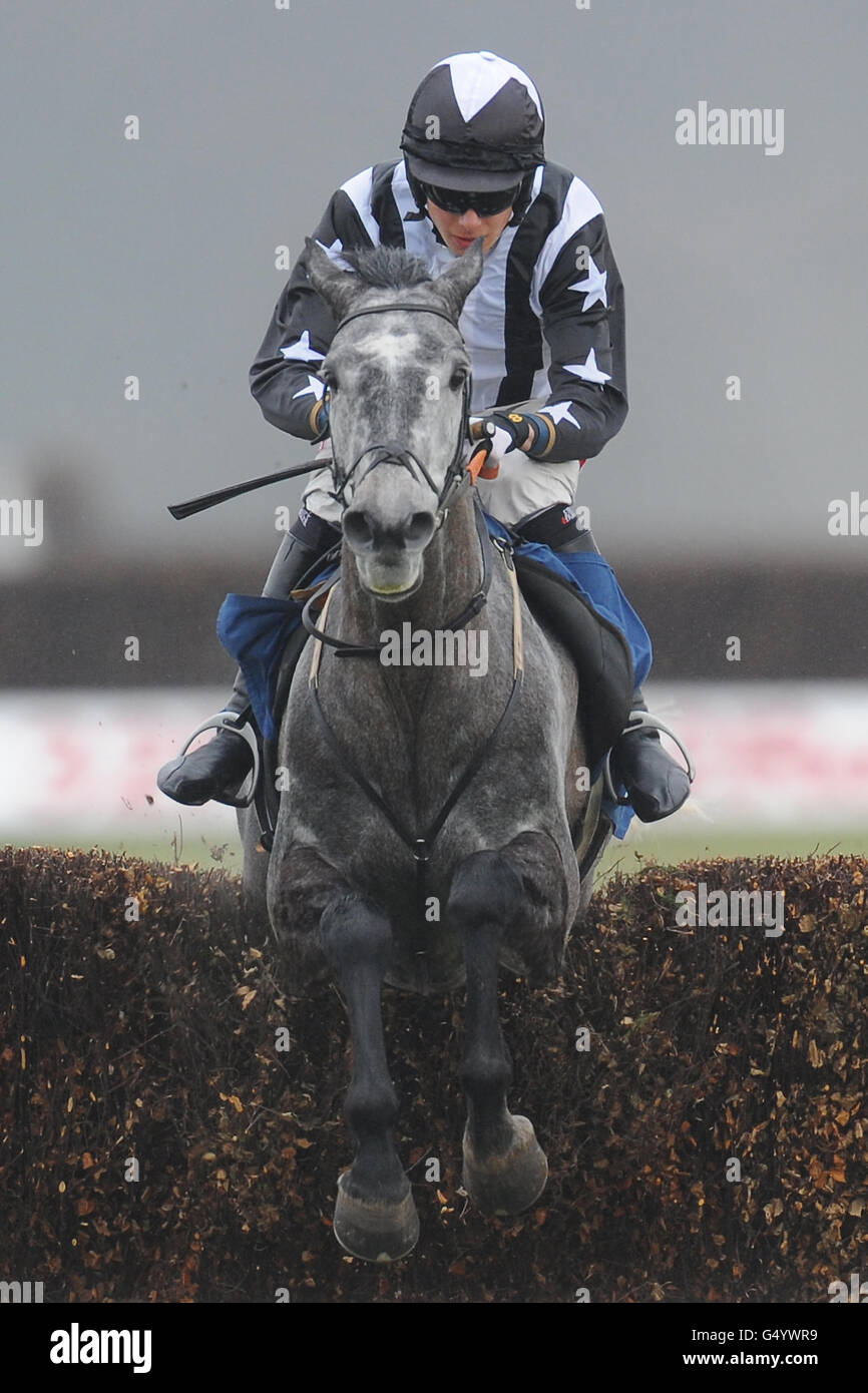 Horse racing national hunt raceday doncaster racecourse hi-res stock ...