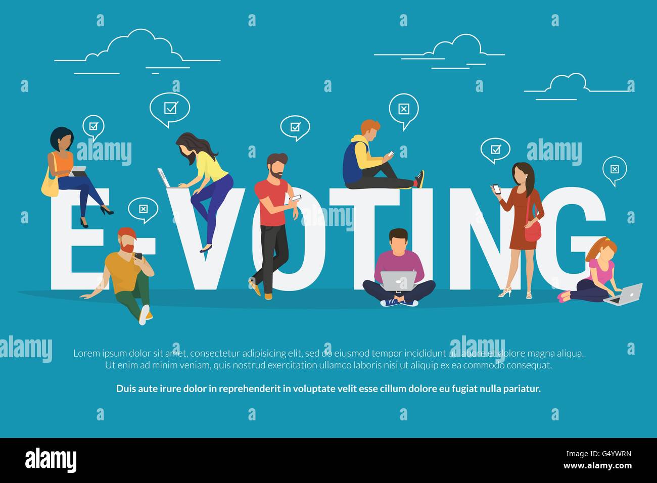E-voting concept illustration Stock Vector Image & Art - Alamy