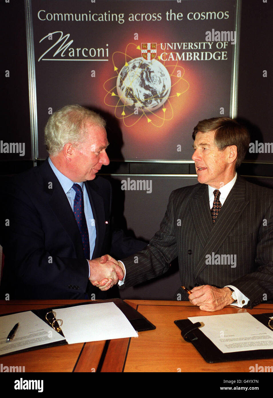 Chief Executive of Marconi Lord Simpson (left) and Vice-Chancellor of ...
