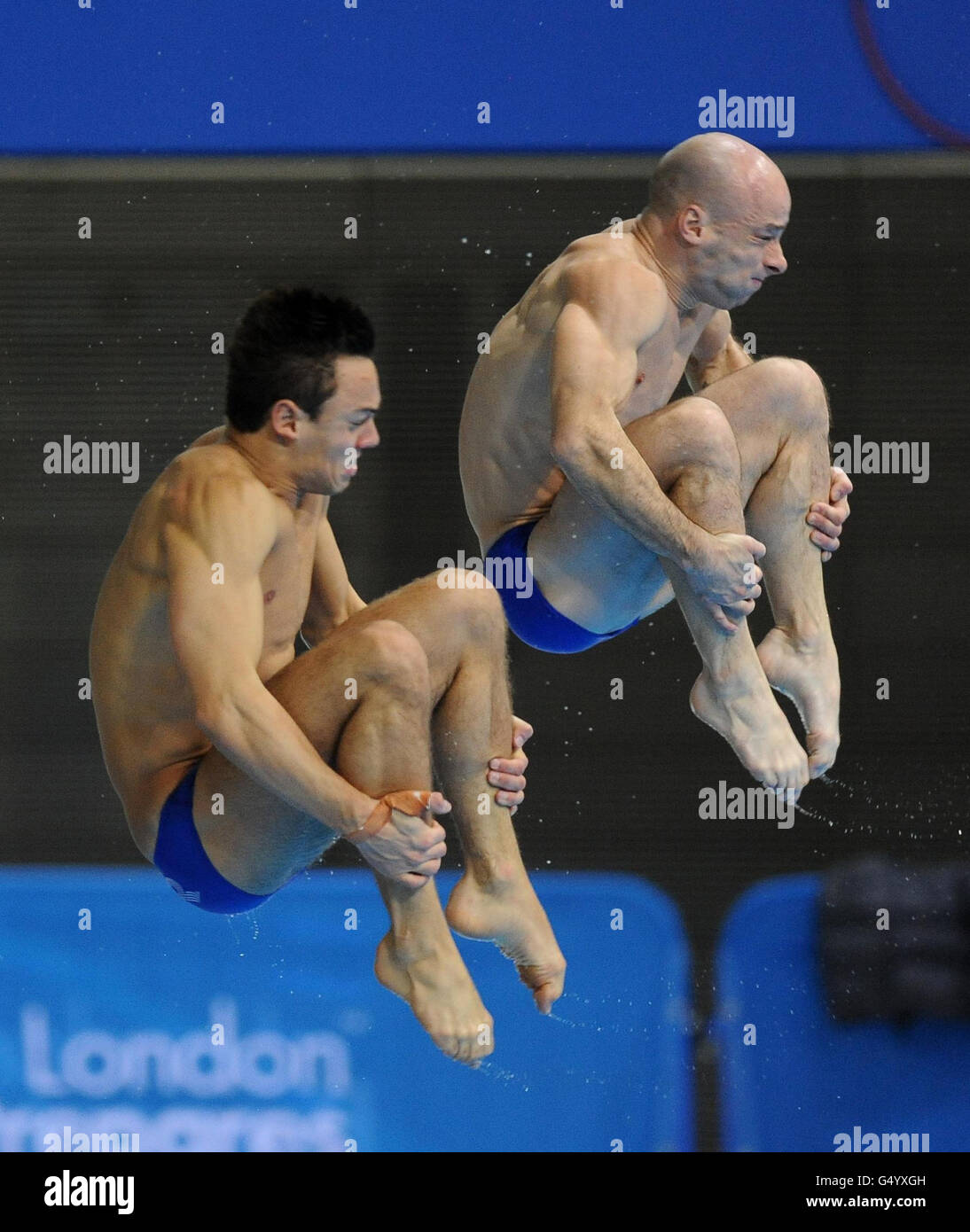 Great britains tom daley left and pete waterfield hi-res stock ...