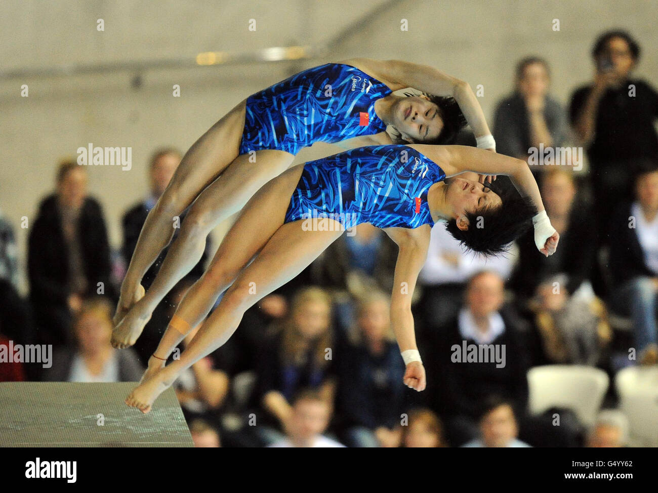 China's Chen Ruolin and Wang Hao perform their last dive on way to ...