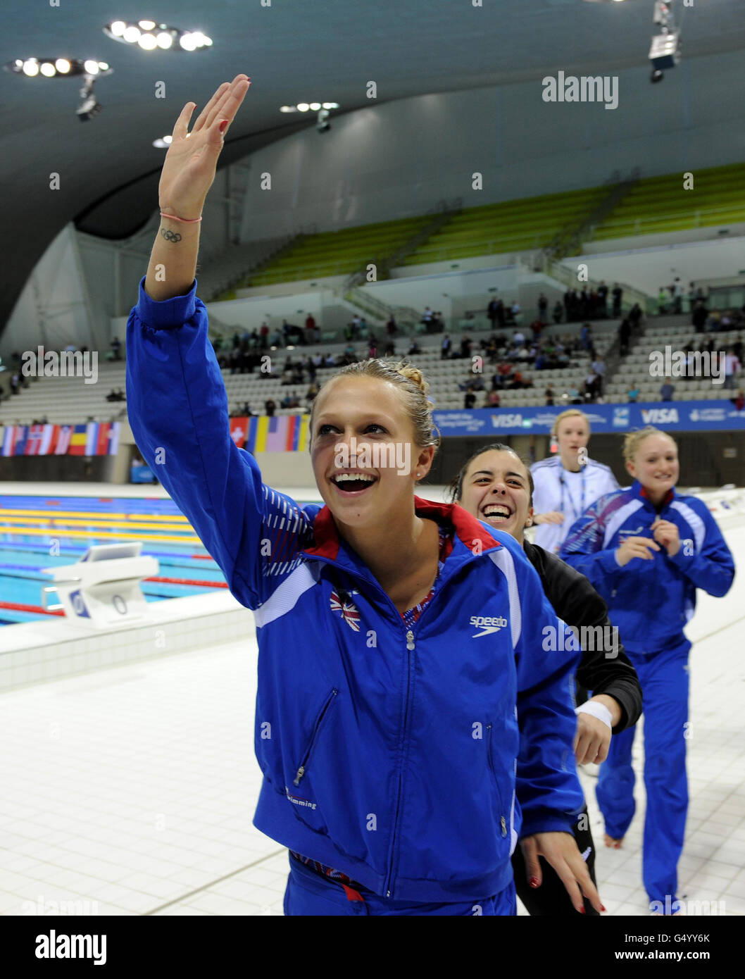 Great Britain's Tonia Couch (left) and Sarah Barrow celebrate after ...