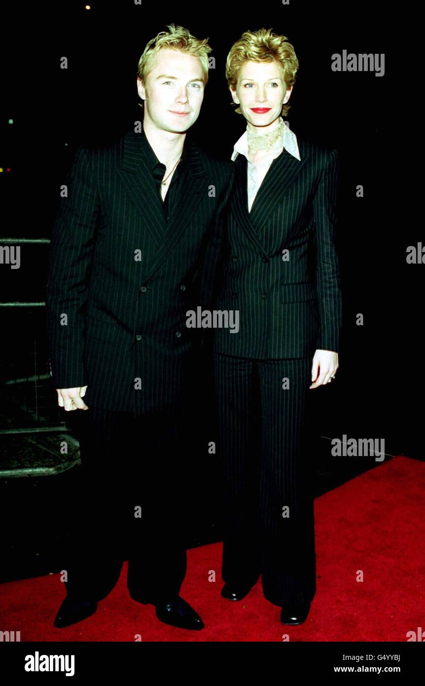 Boyzone singer Ronan Keating and his wife, Yvonne, arriving at the Moet ...