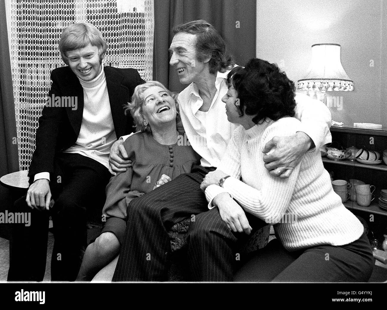 PA Library photo dated 8.1.1975 Charles Kray, embraces his mother ...