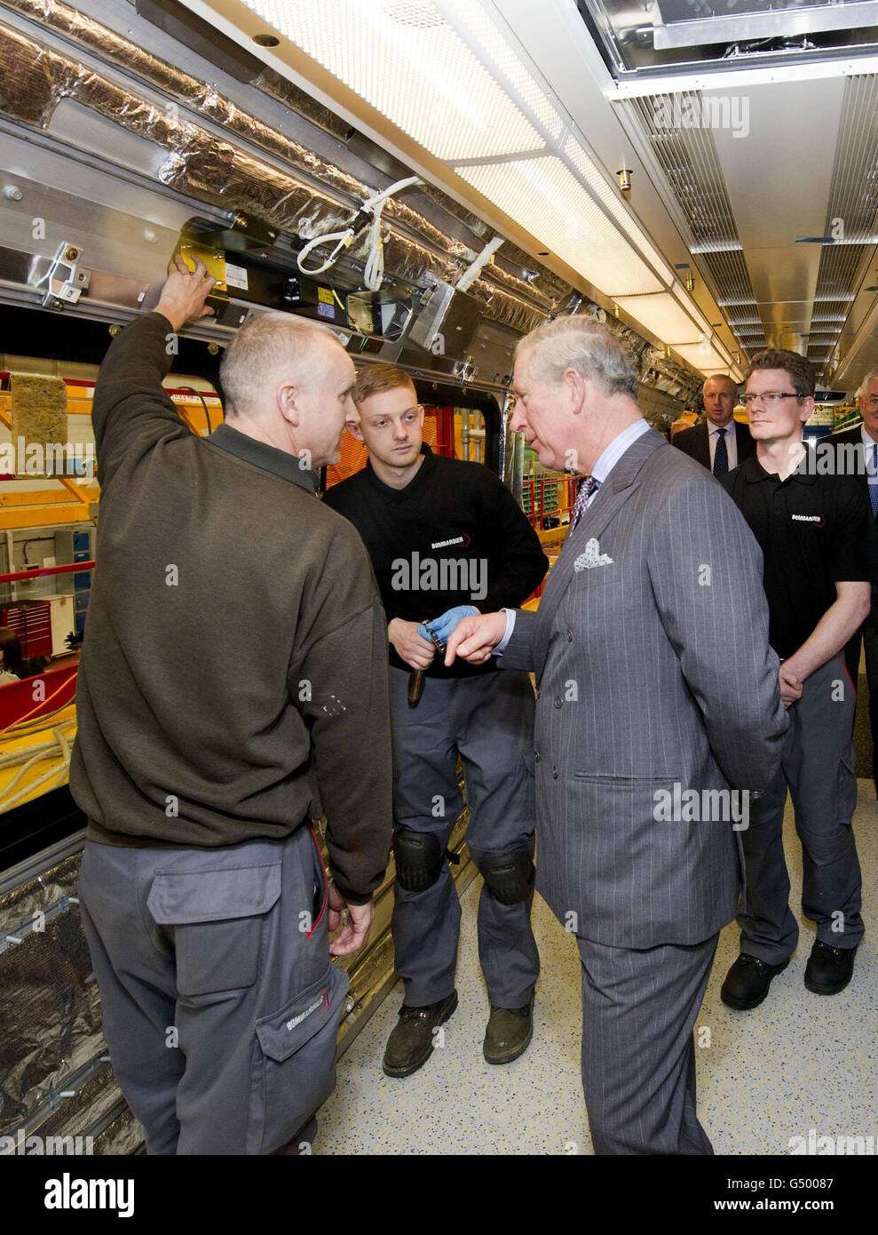 Laurence rostron during a visit to bombardier transportation hi-res ...