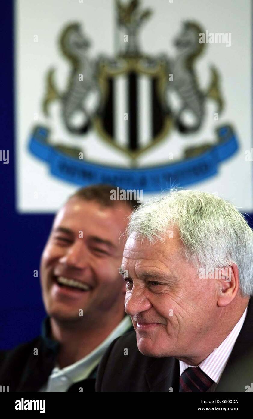 Newcastle United manager Bobby Robson shares a joke with his captain ...