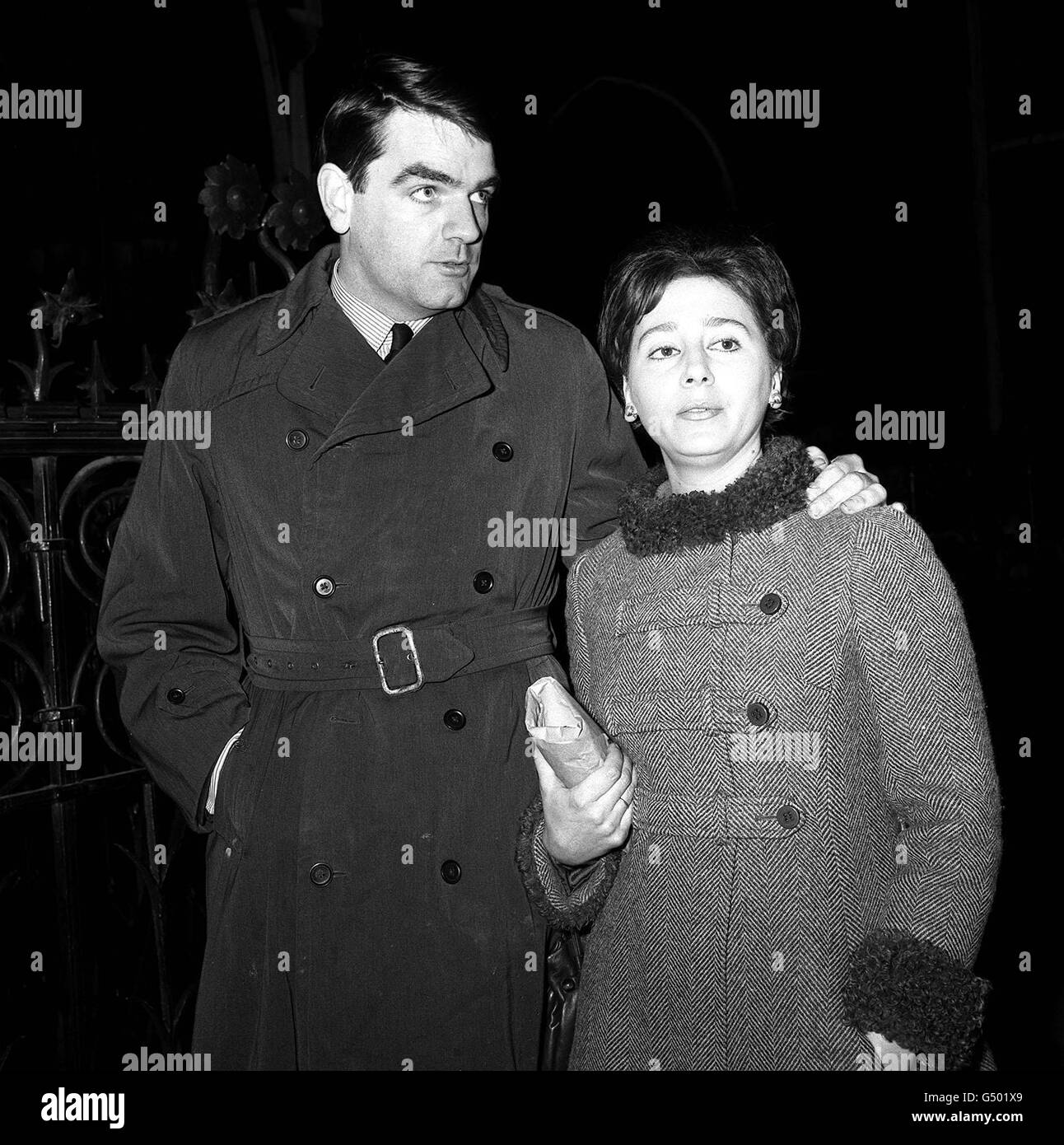 Historian david irving and his wife outside the high court hi-res stock ...