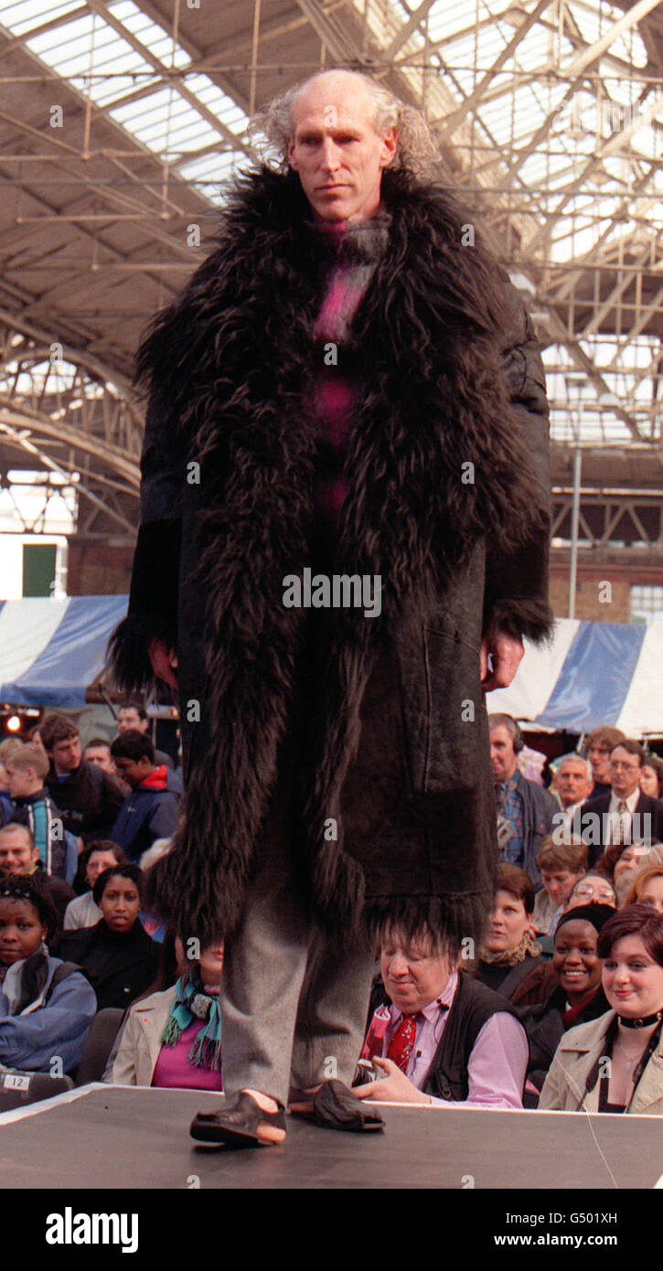 The general public gather to see the collection from designer Robin ...