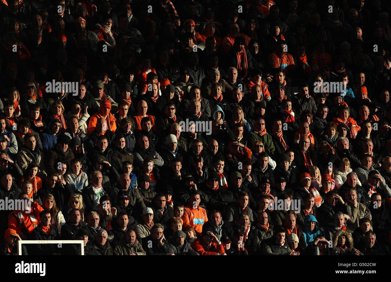 Blackpool fans in the stands hi-res stock photography and images - Alamy