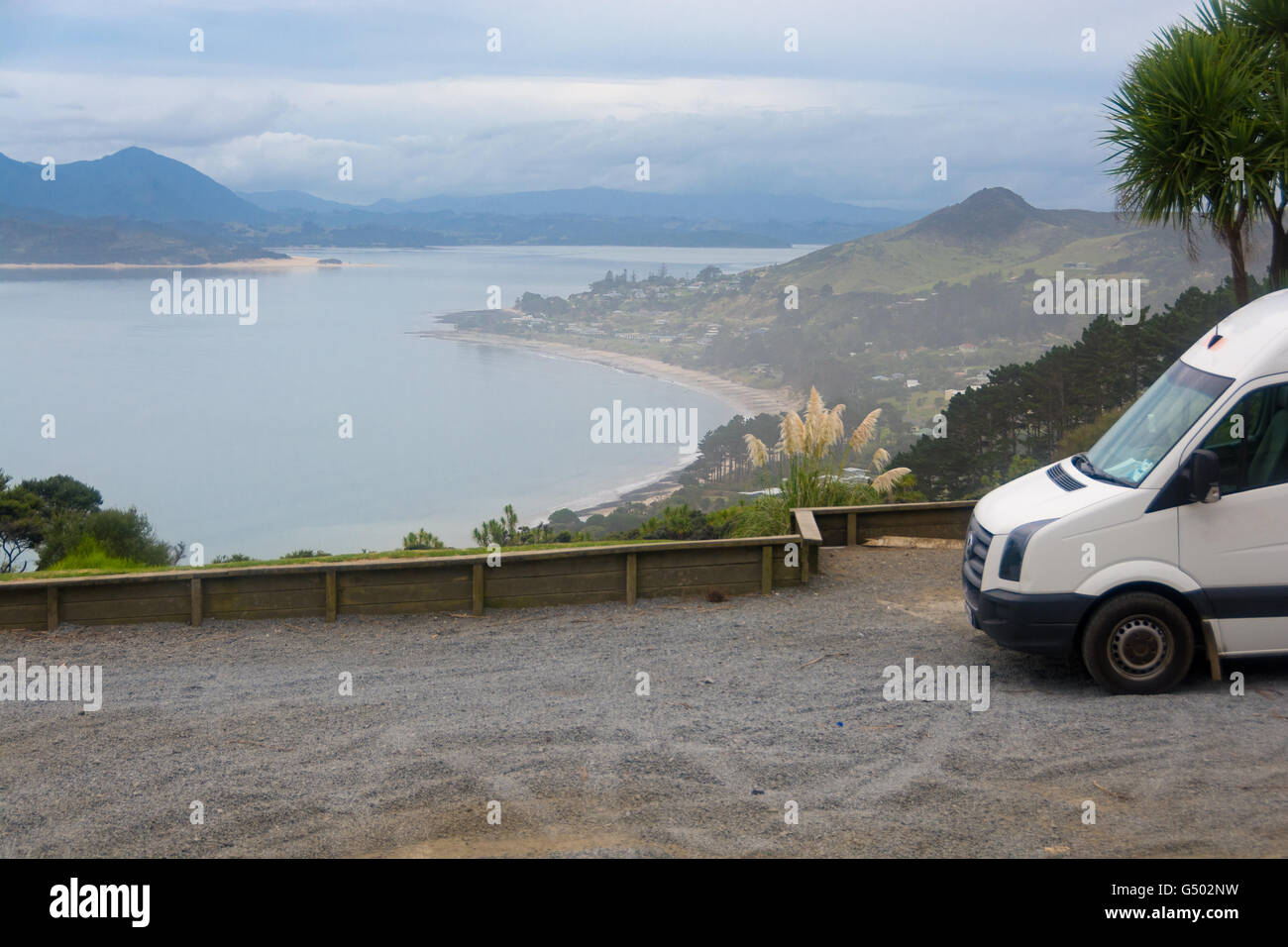 New Zealand, Northland, Omapere, viewpoint Stock Photo - Alamy