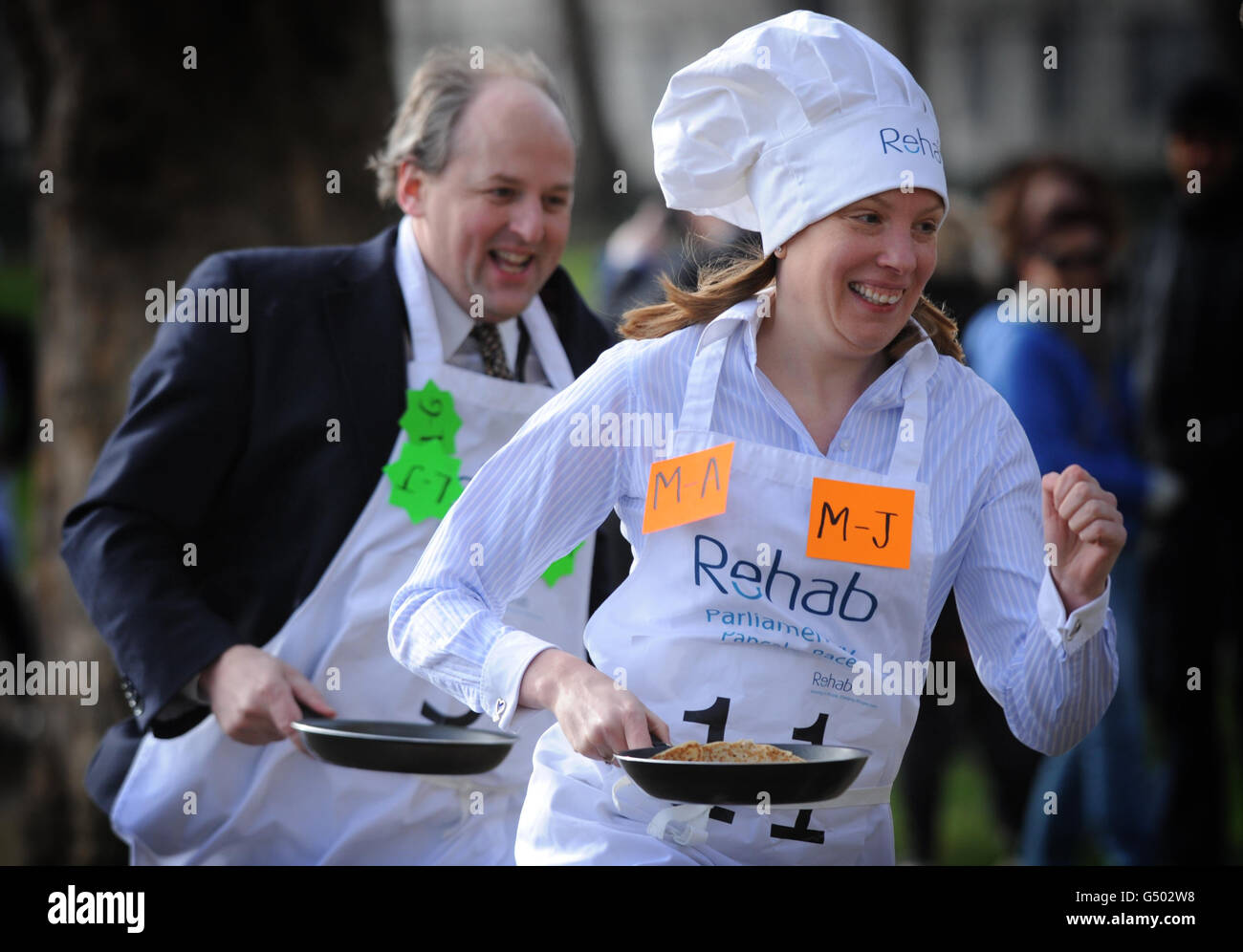 Lord Redesdale (left) and Tracey Crouch MP take part in the annual ...