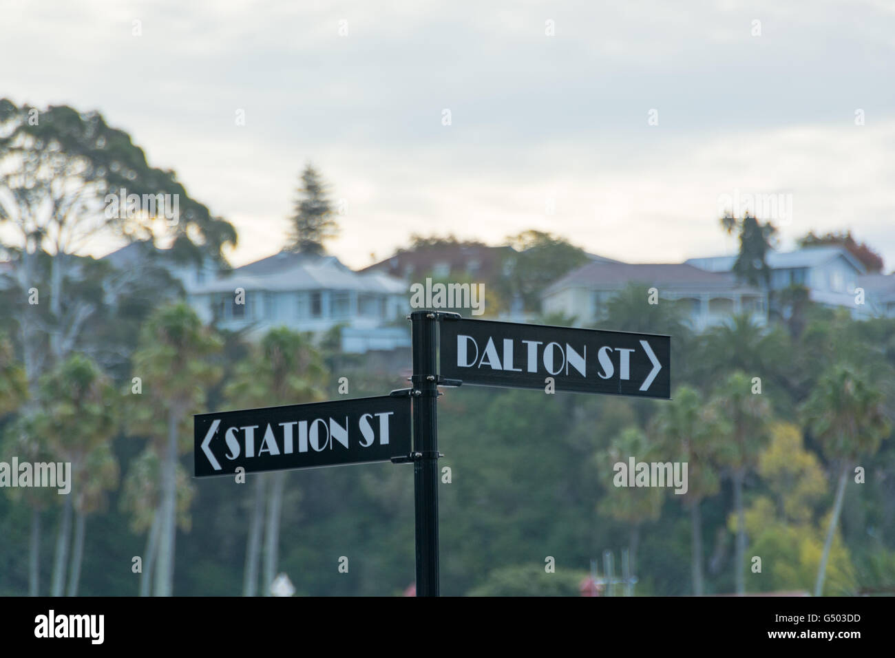 New Zealand, Hawke's Bay, Napier, Antique Road Signs Stock Photo - Alamy