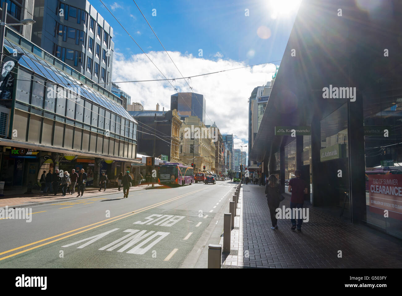 New Zealand, Wellington, Wellington, Street Scene Stock Photo - Alamy