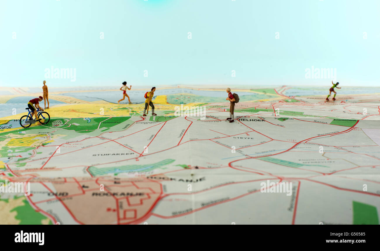 Bicycle road maps hi-res stock photography and images - Alamy