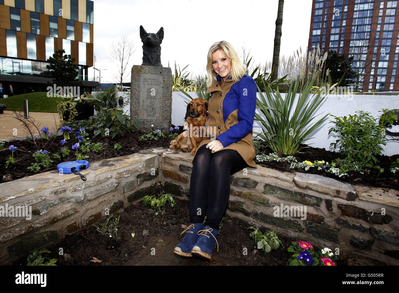 Blue Peter presenter Helen Skelton with Barney the Dog after The ...