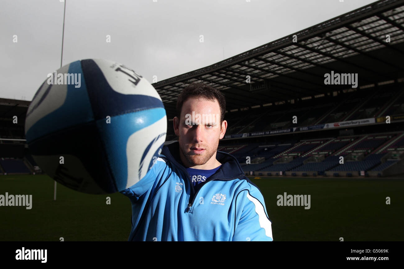 Scotland's Graeme Morrison during the press conference at Murrayfield ...