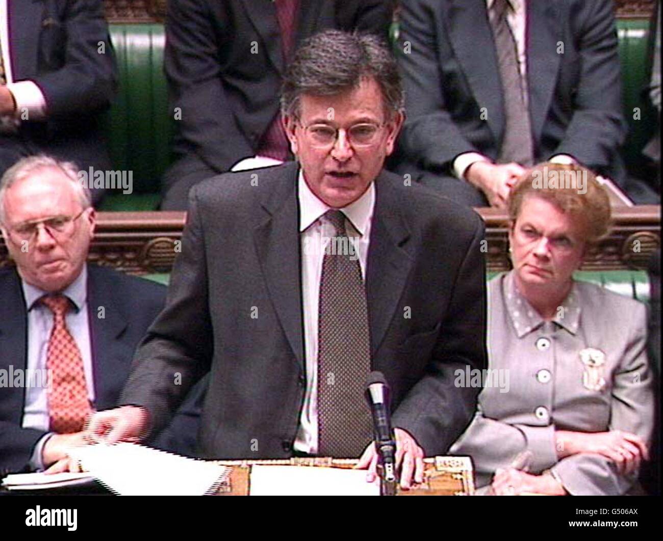 Trade and Industry Secretary Stephen Byers during an emergency Commons ...