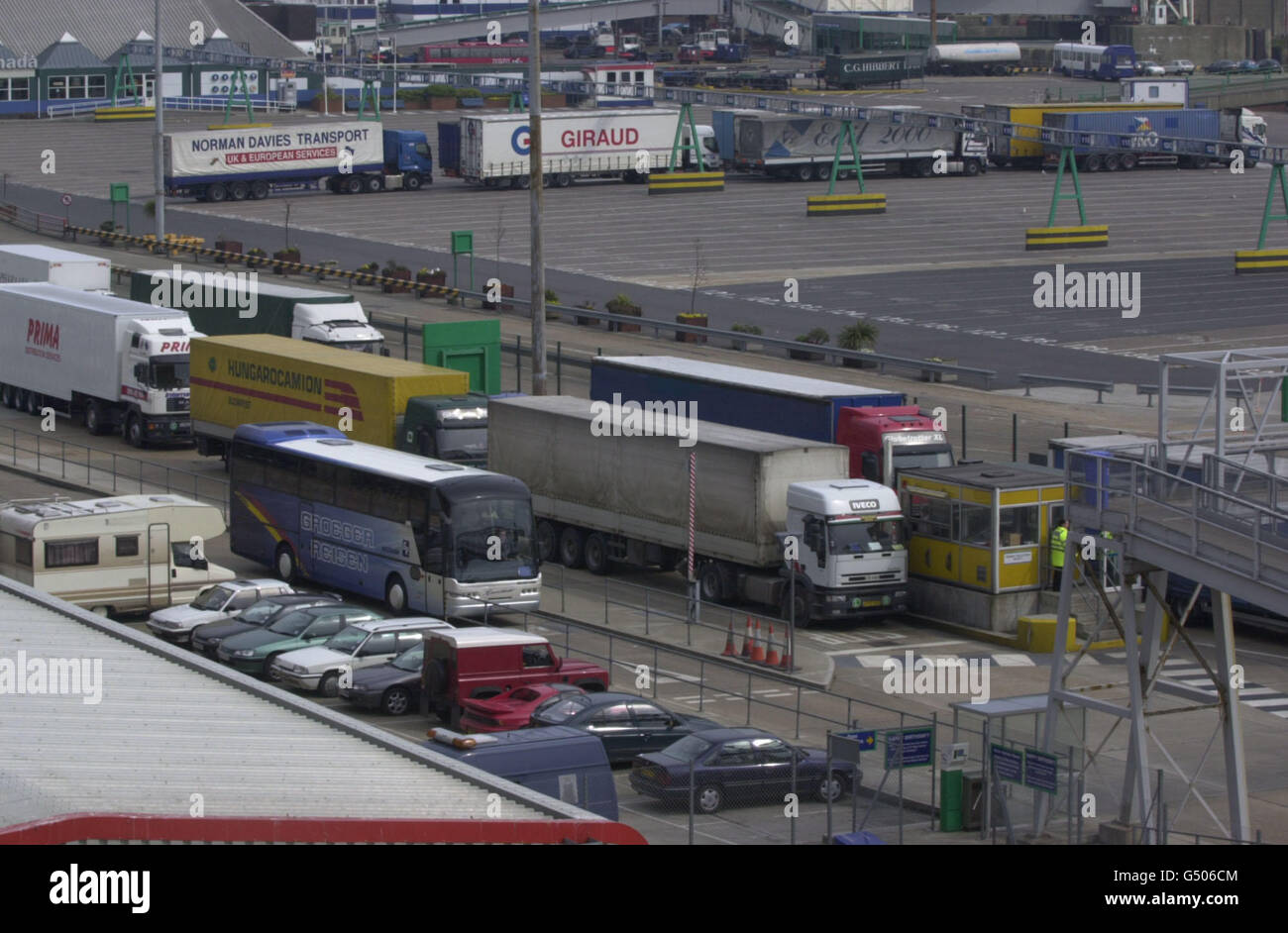Trucks Dover Immigration Stock Photo - Alamy