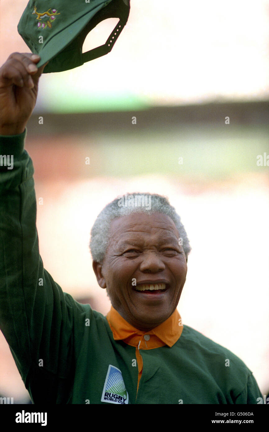 Mandela rugby south africa world cup hi-res stock photography and ...