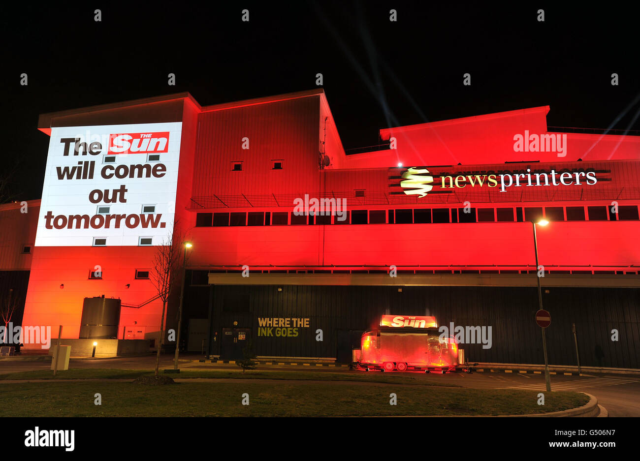 The huge printing factory where the new Sun on Sunday Newspapers rolled ...