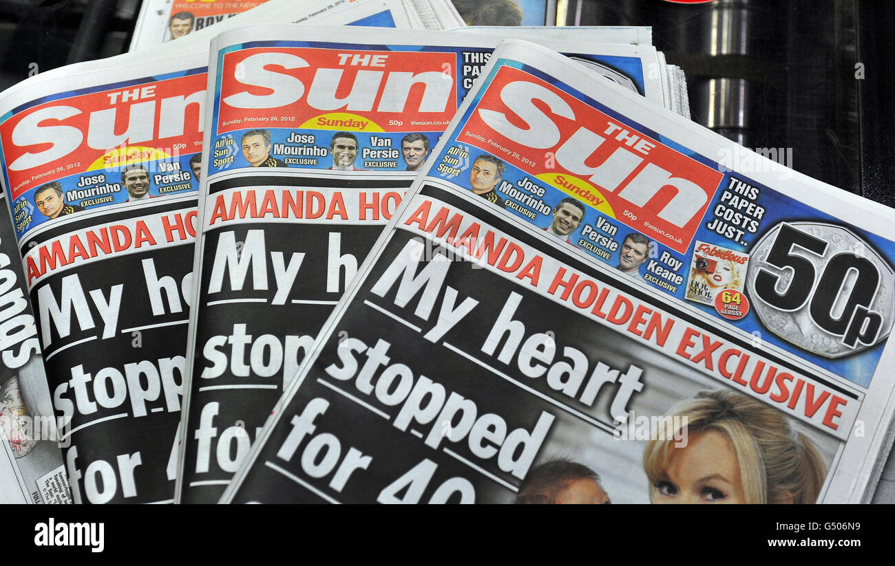 New Sunday Sun tabloid Stock Photo - Alamy