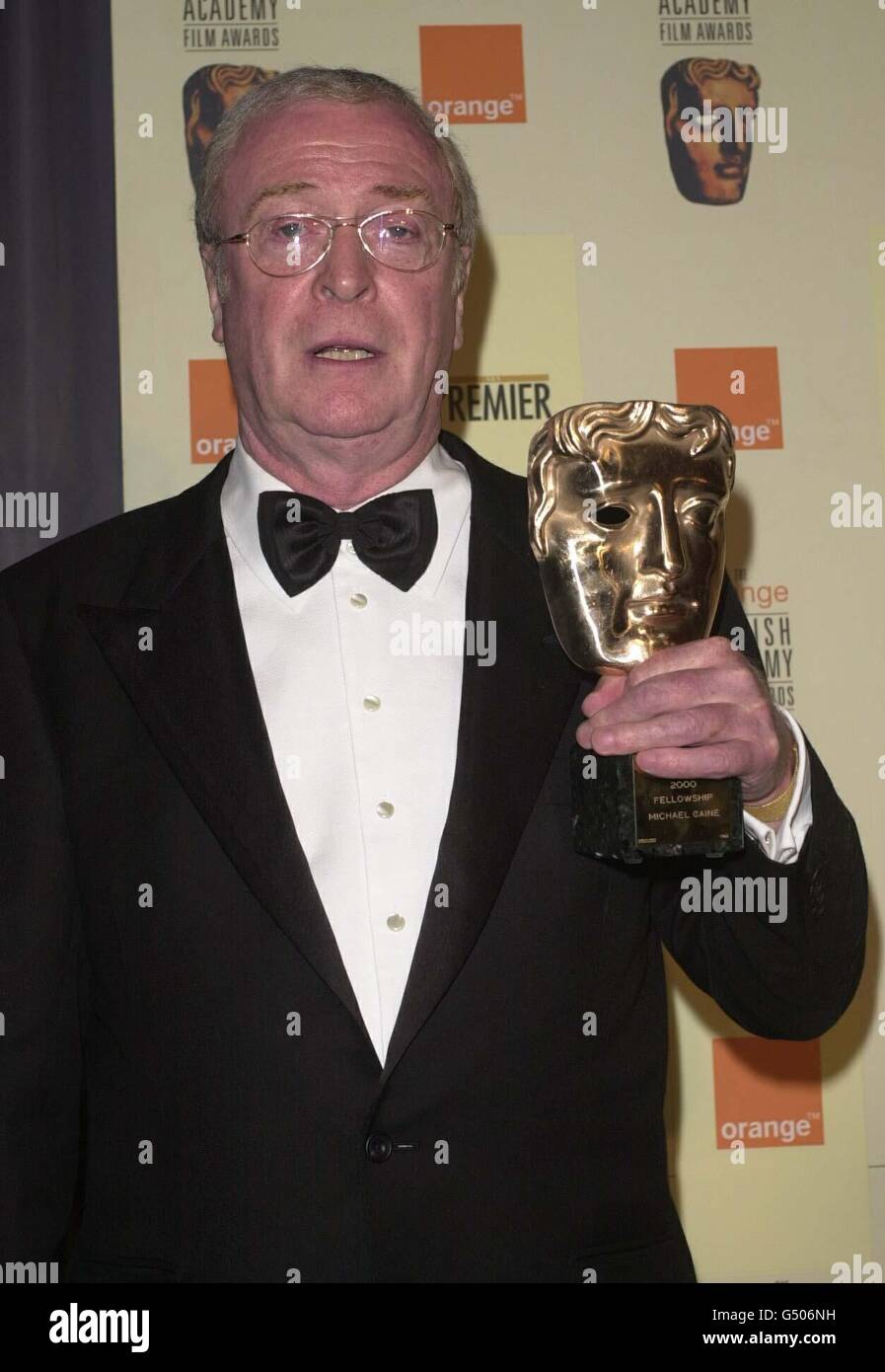 Actor Michael Caine with his BAFTA Fellowship Award at the Orange ...