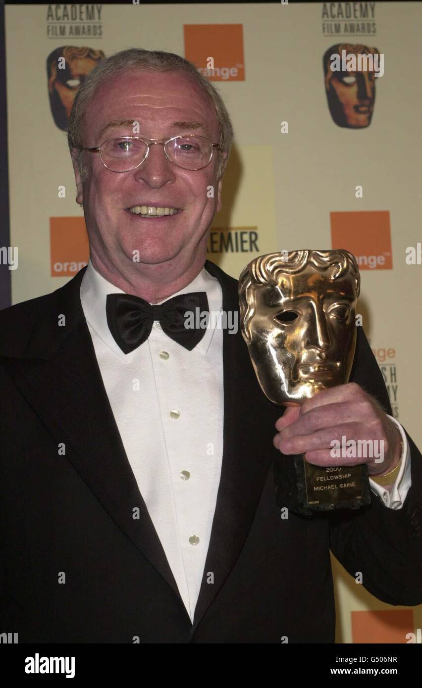 Actor Michael Caine with his BAFTA Fellowship Award at the Orange ...