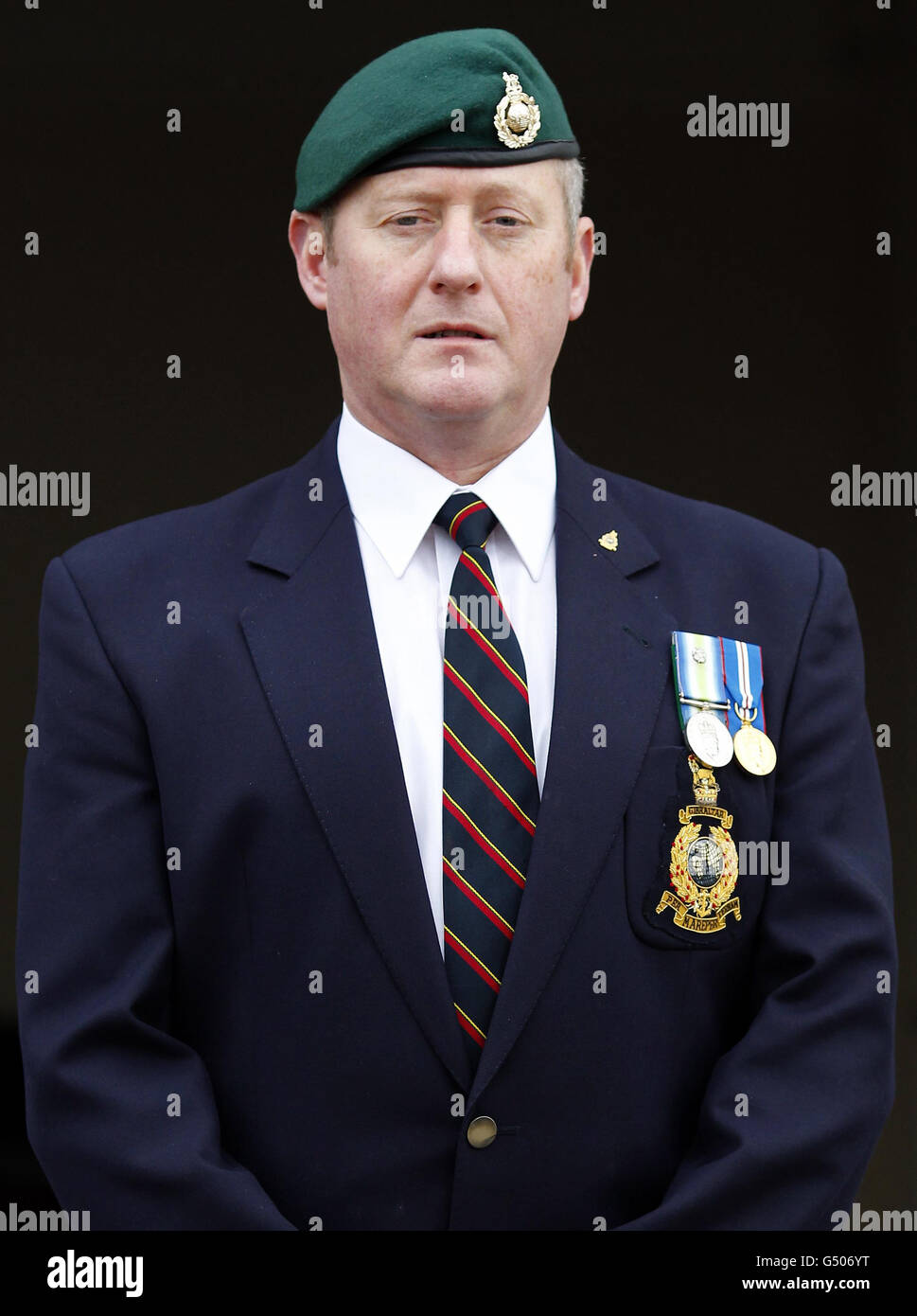 Former Royal Marine Graham Jones at his home in Chester. One of the ...