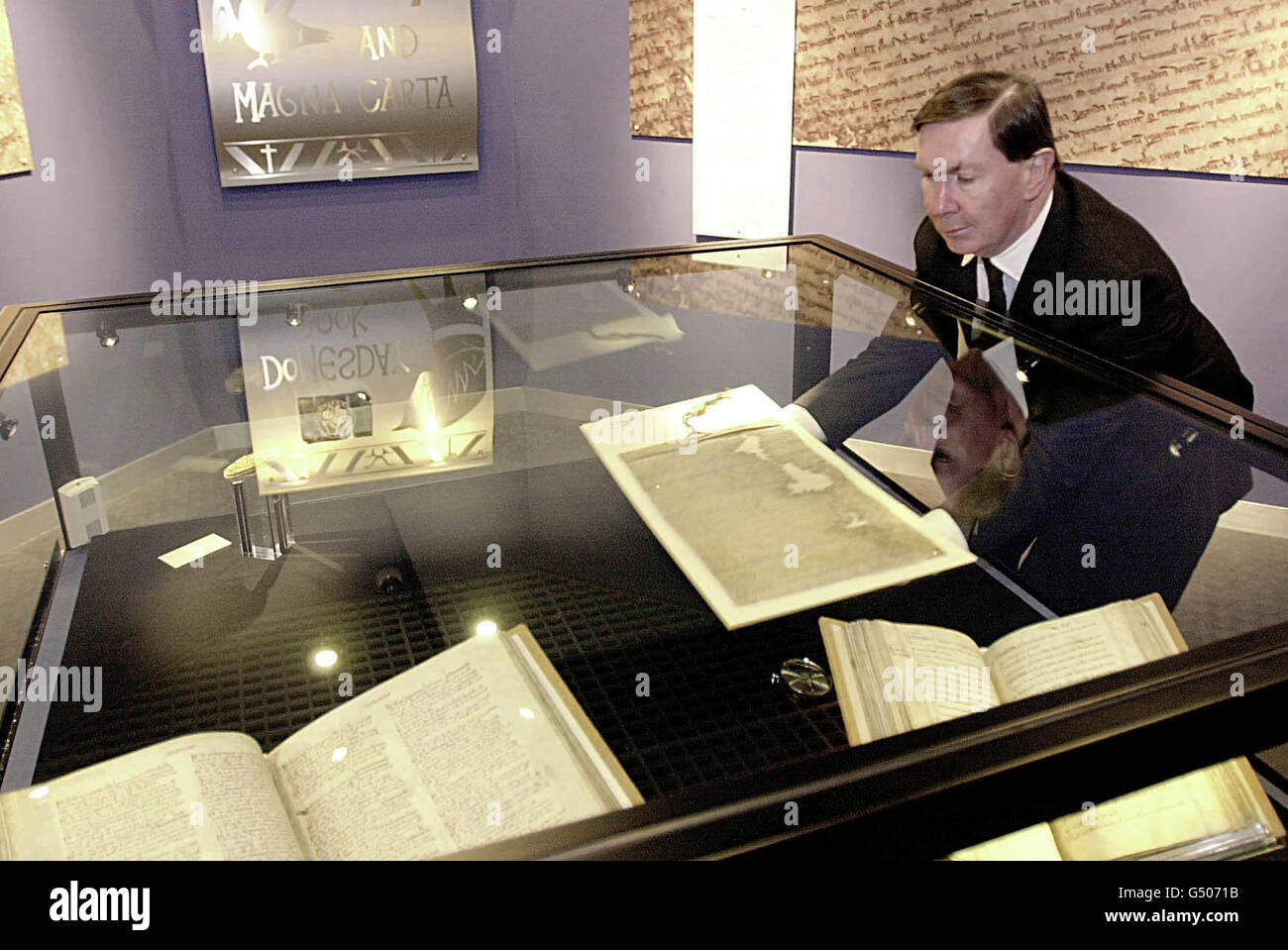 The Lord Chancellor, Lord Irvine of Lairg, places the Magna Carta into ...