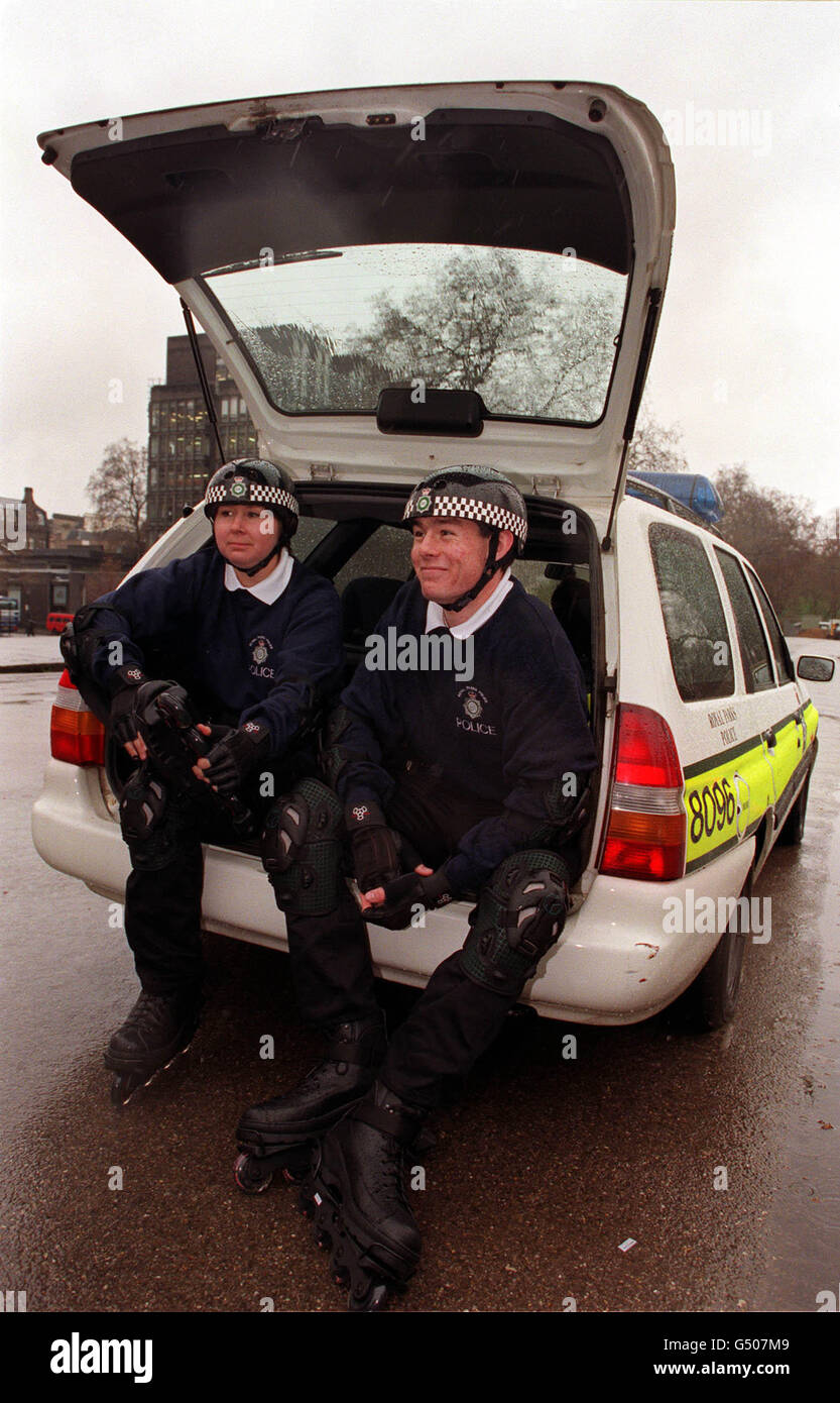 Police officer on roller hi-res stock photography and images - Alamy
