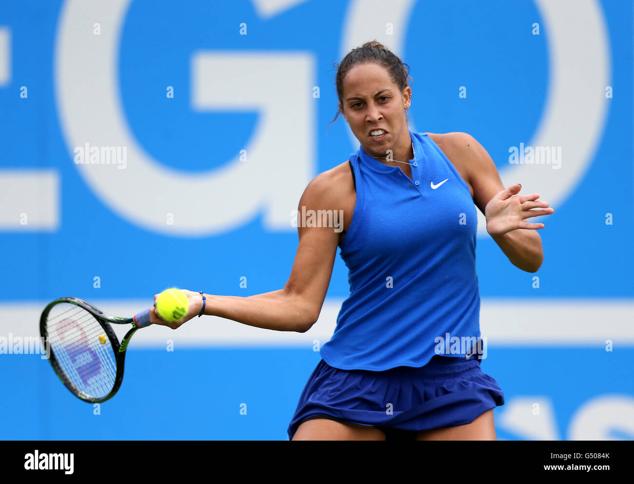 USA's Madison Keys in action during singles final on day seven of the ...