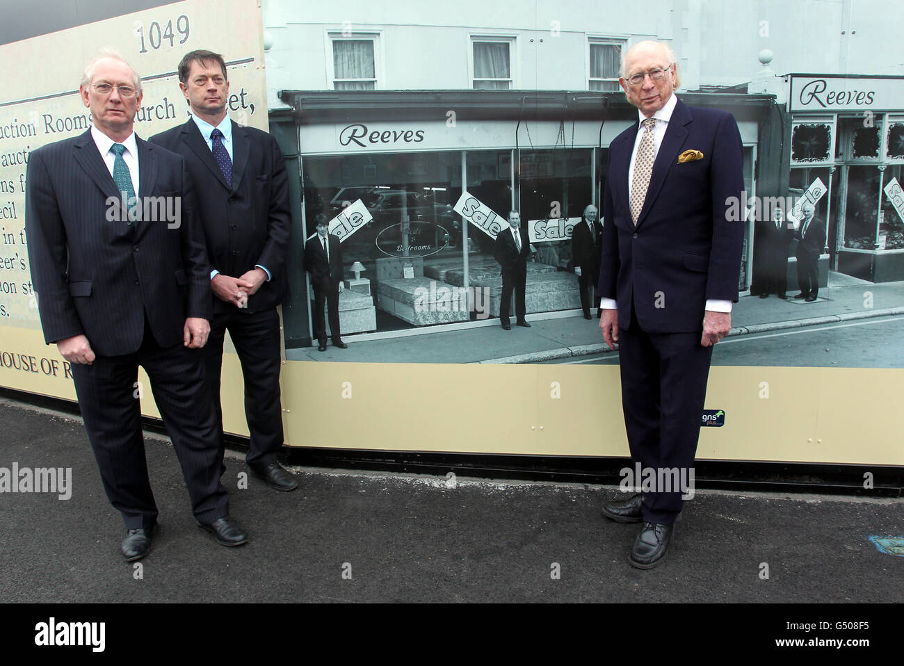 Trevor and maurice reeves stand outside the site in croydon hi-res ...