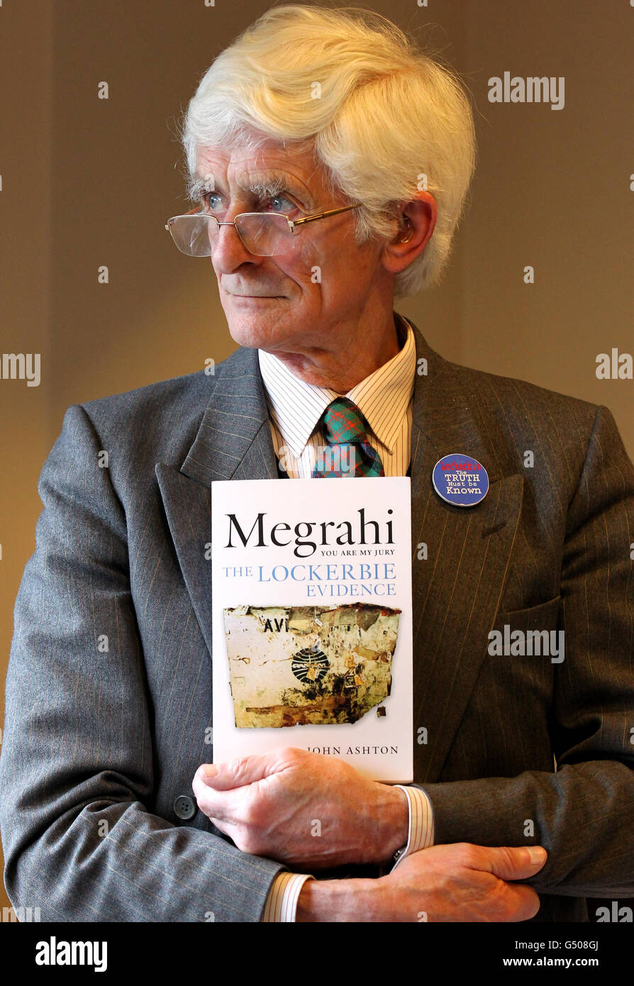 Dr Jim Swire Holds Book Megrahi High Resolution Stock Photography and ...