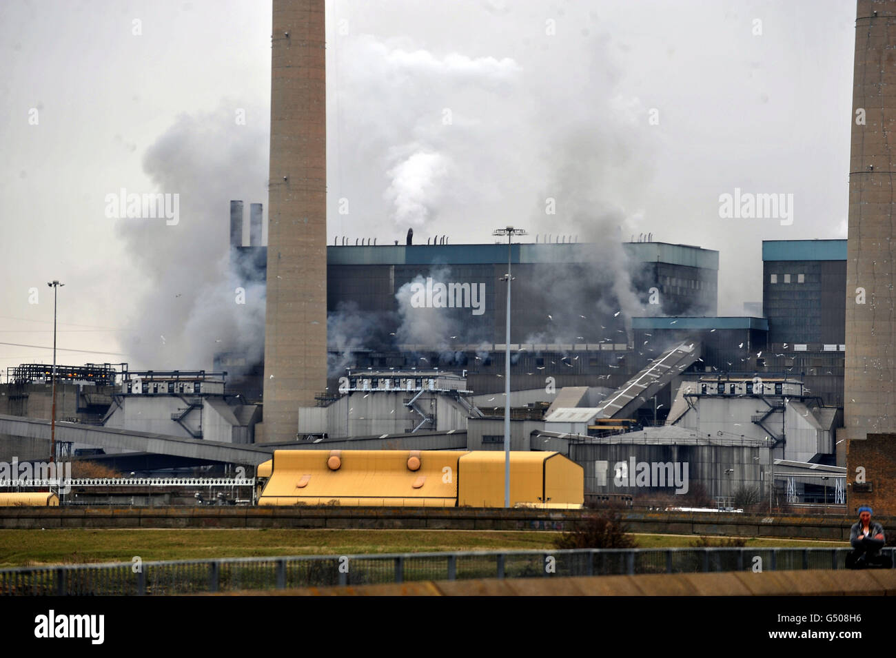 Power station fire Stock Photo - Alamy