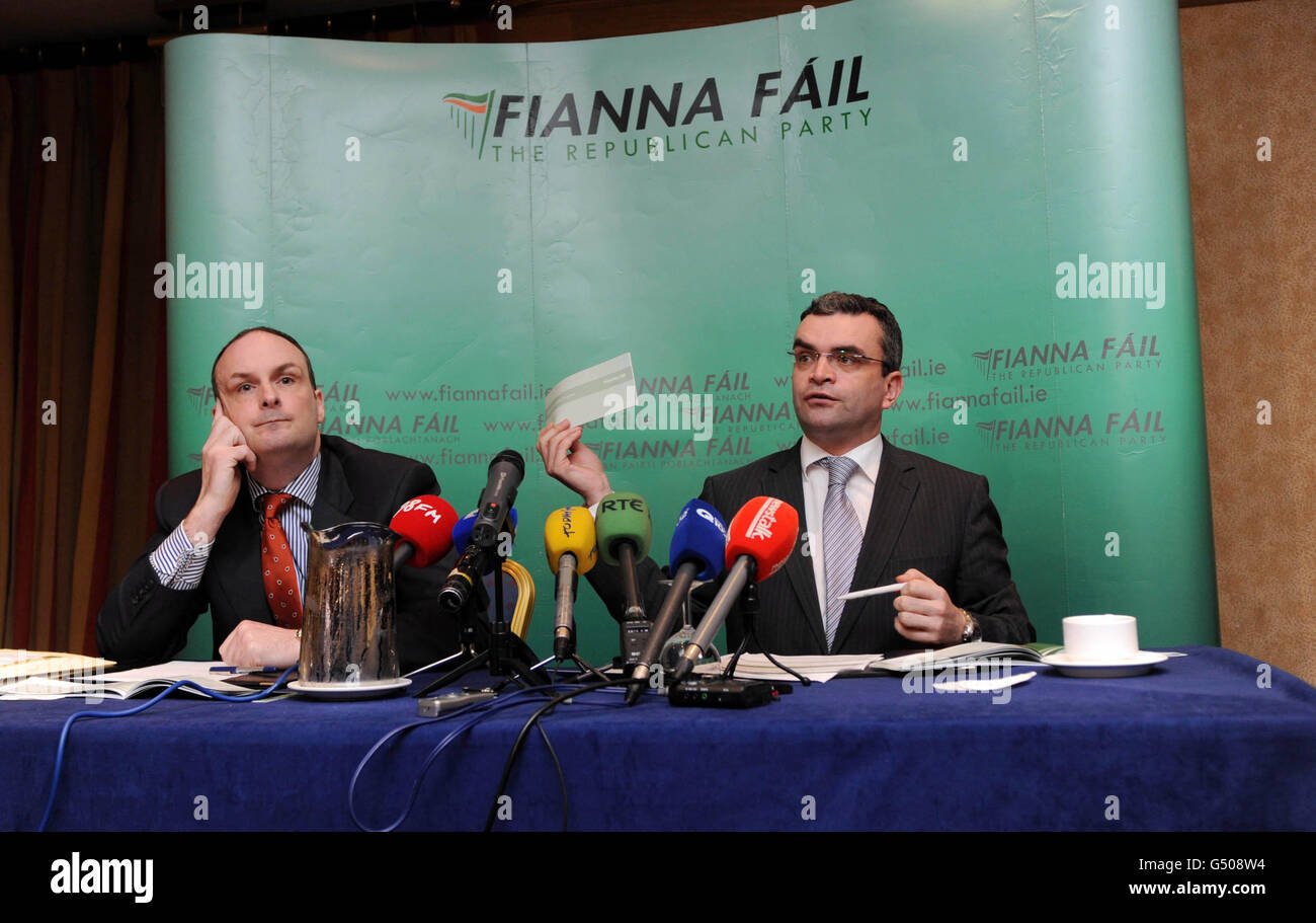 (From the left) Fianna Fail General Secretary Sean Dorgan and Justice ...