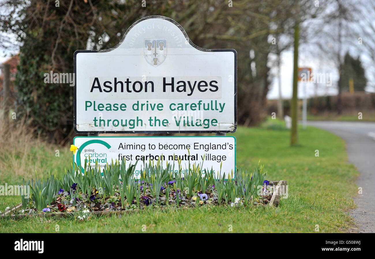 Ashton hayes sign hi-res stock photography and images - Alamy
