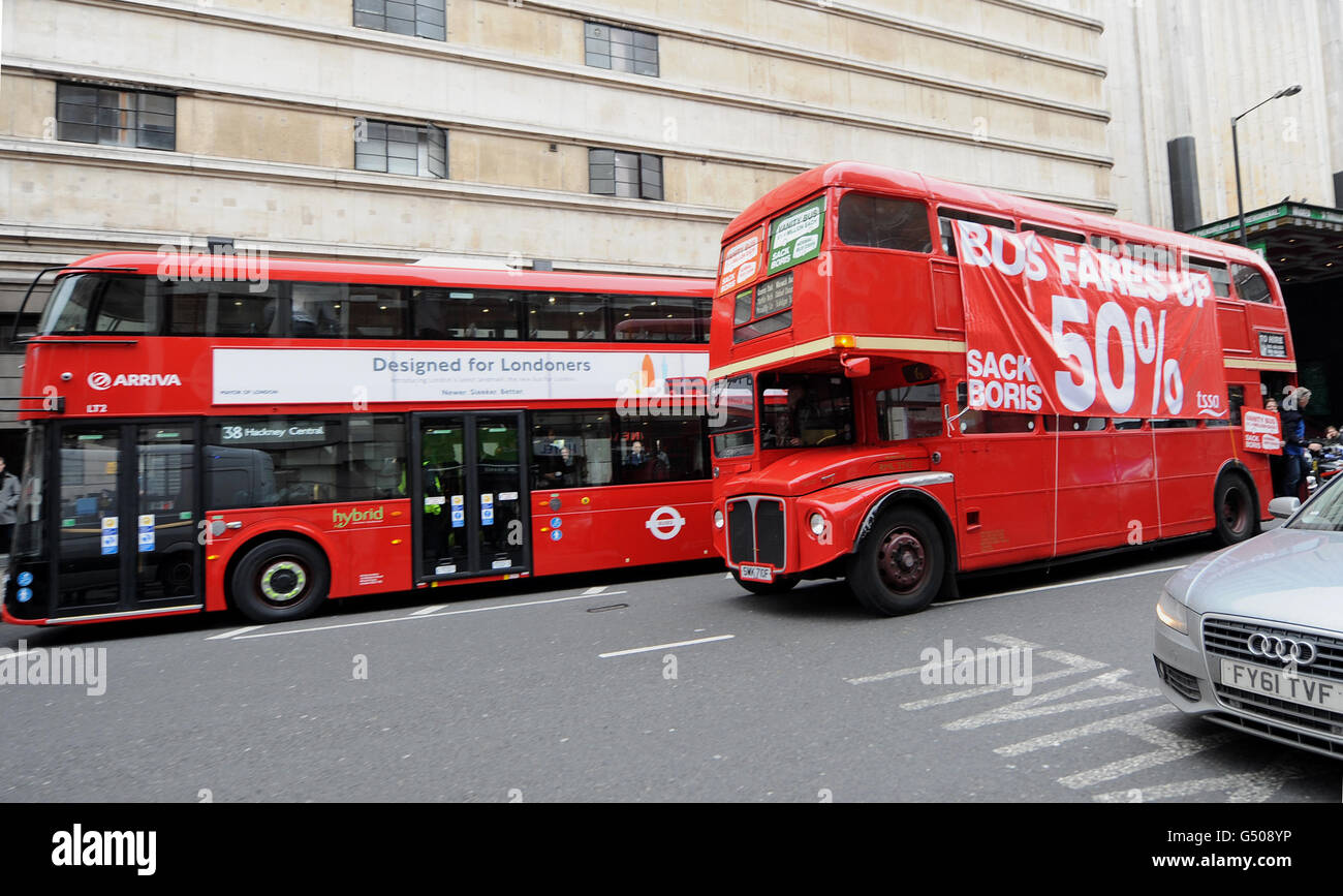 New double-decker buses Stock Photo - Alamy