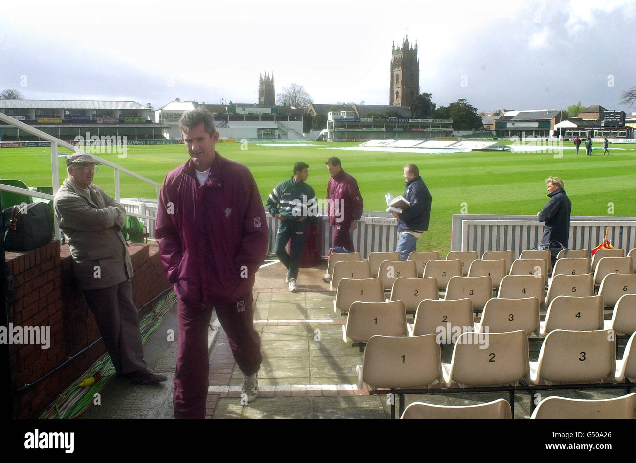 England and Somerset pace bowler Andrew Caddick has to wait as the ...