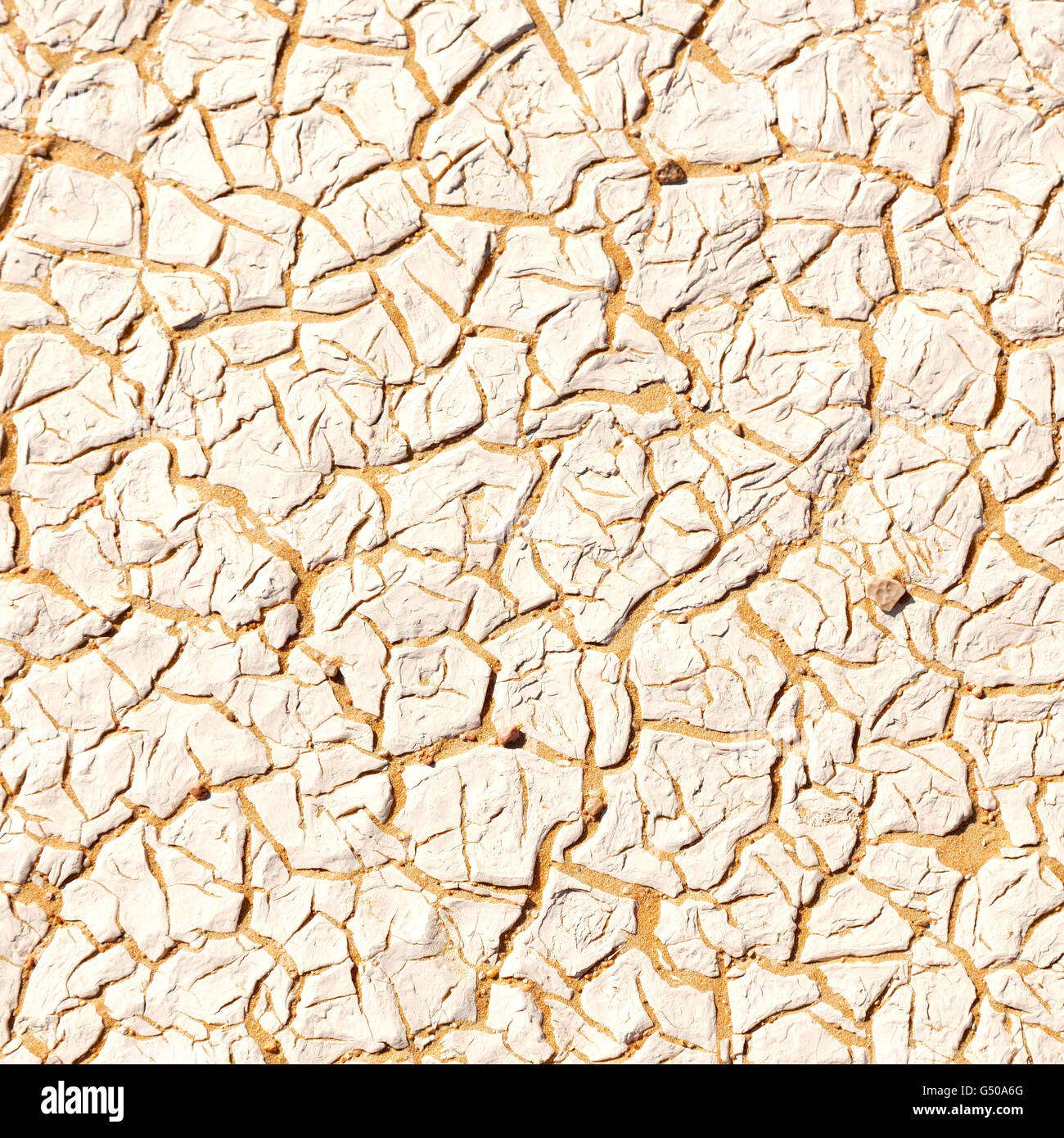old desert and the abstract cracked sand texture in oman rub al khali ...