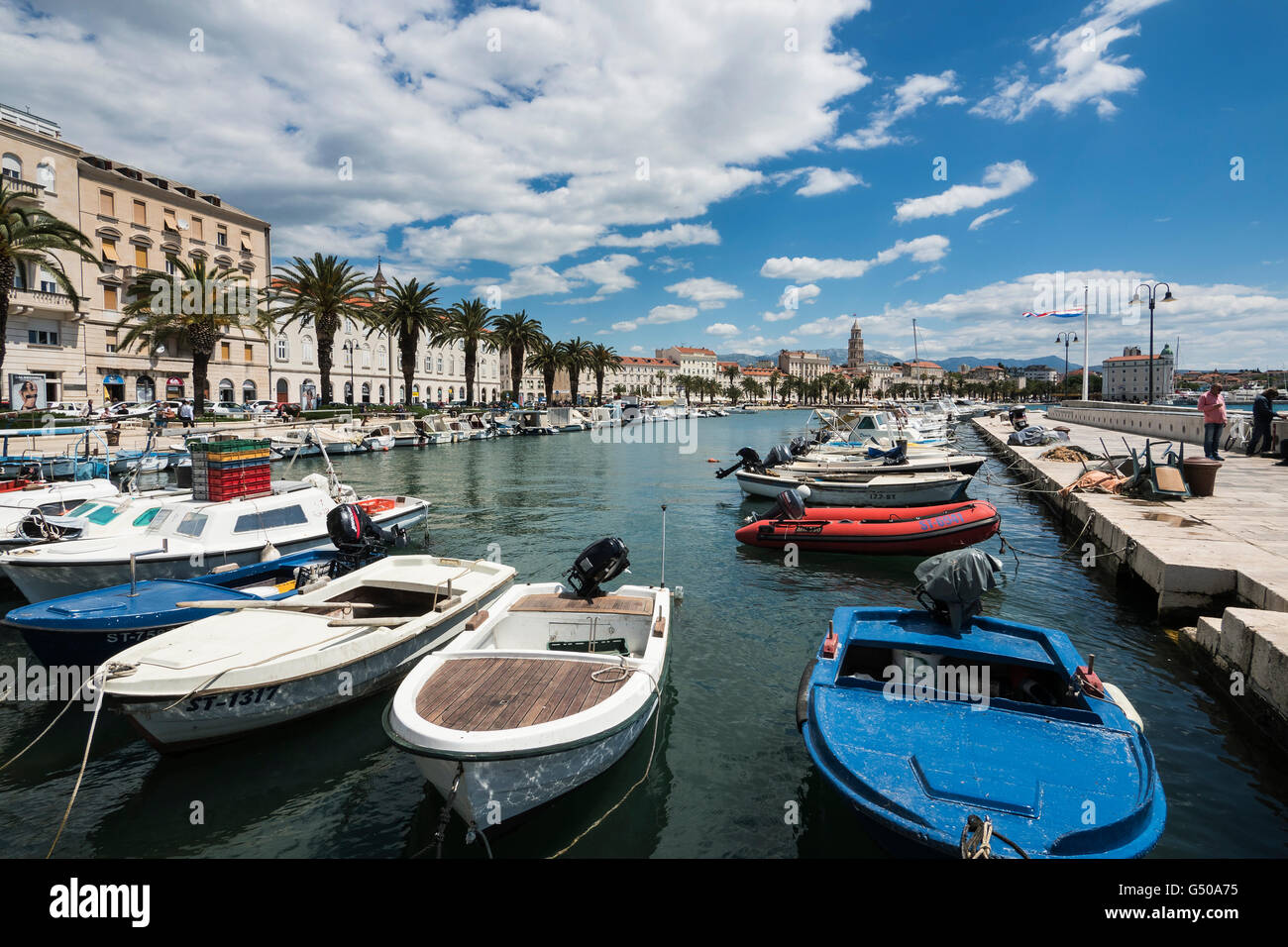 The Sea Front Esplanade, Split, Croatia, Dalmatian Coast Stock Photo ...