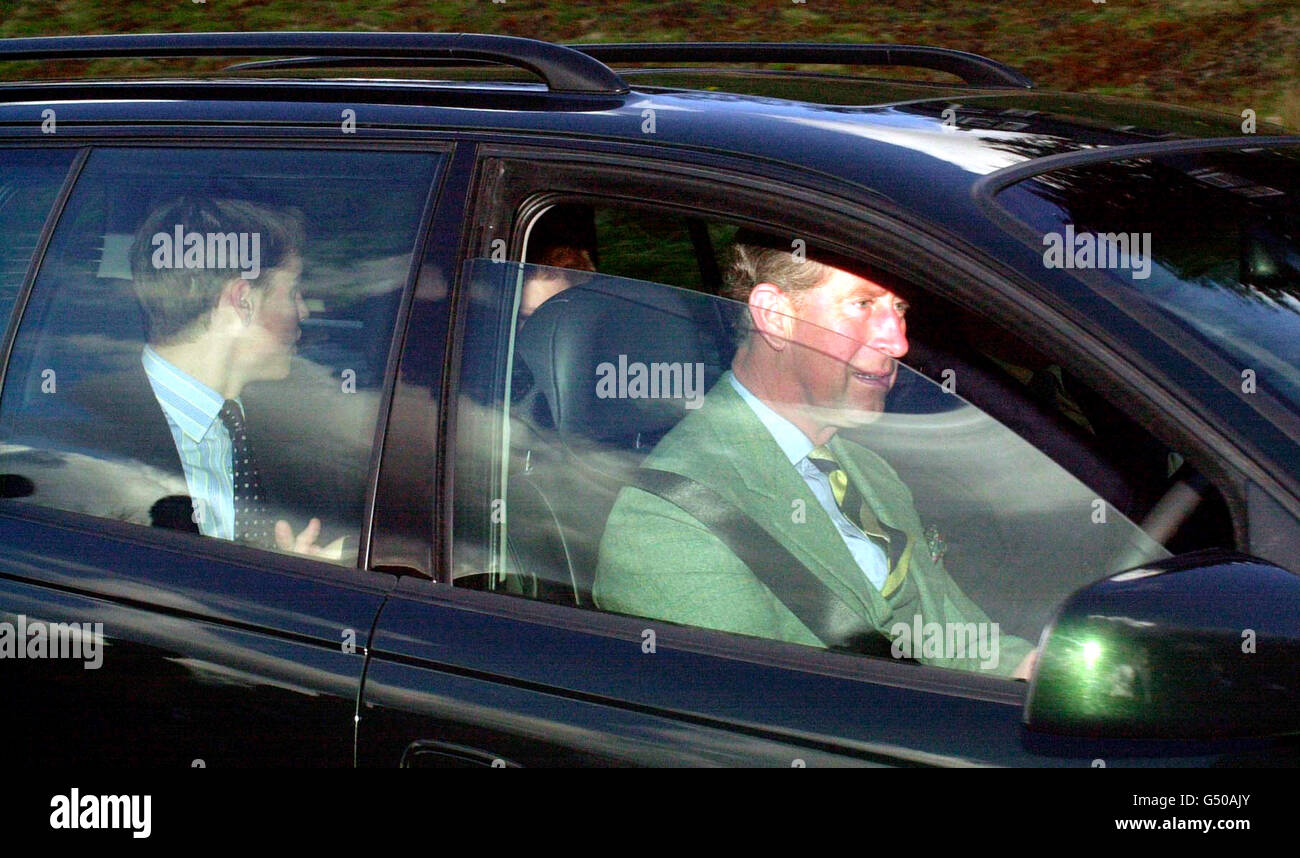 Prince charles driving car hi-res stock photography and images - Alamy