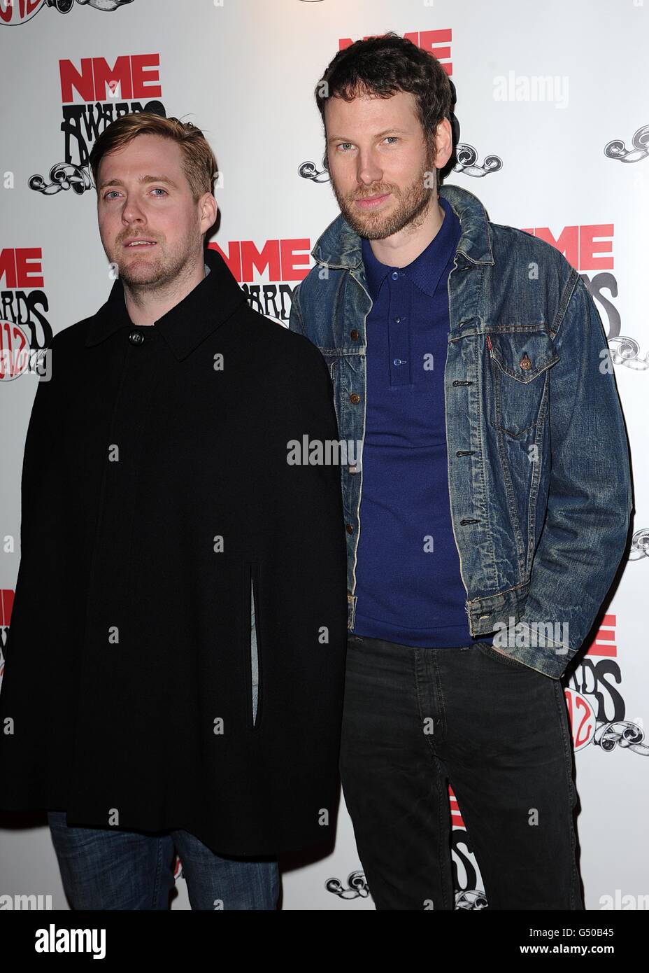 Ricky Wilson (left) and Simon Rix of The Kaiser Chiefs arriving for the ...