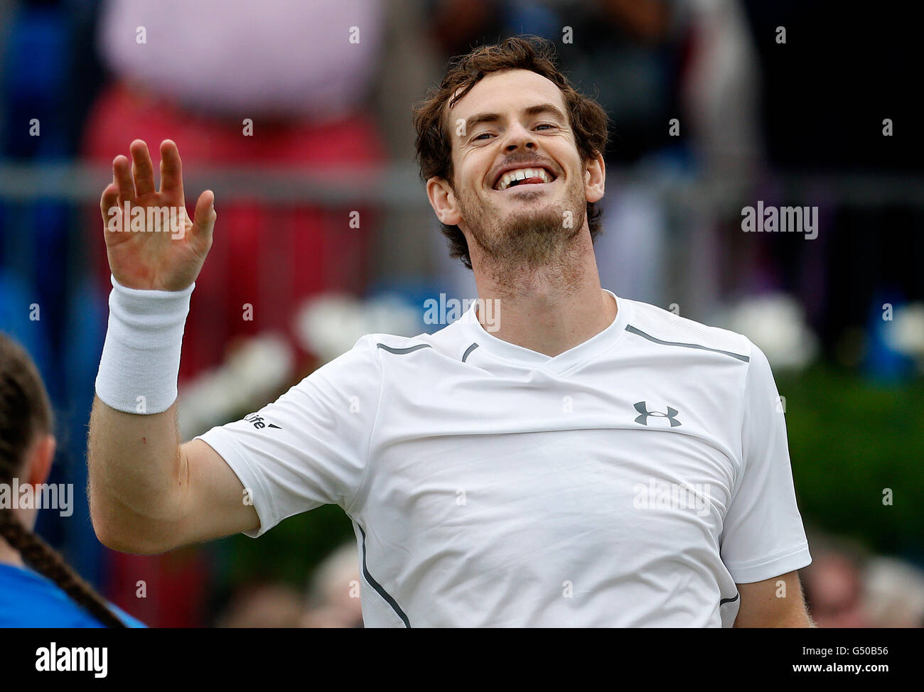 Great Britain's Andy Murray celebrates winning the final during day ...